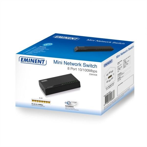 Eminent EM4408 8 Port Mini Network Switch (EM4408) - Ethernet Switch ...
