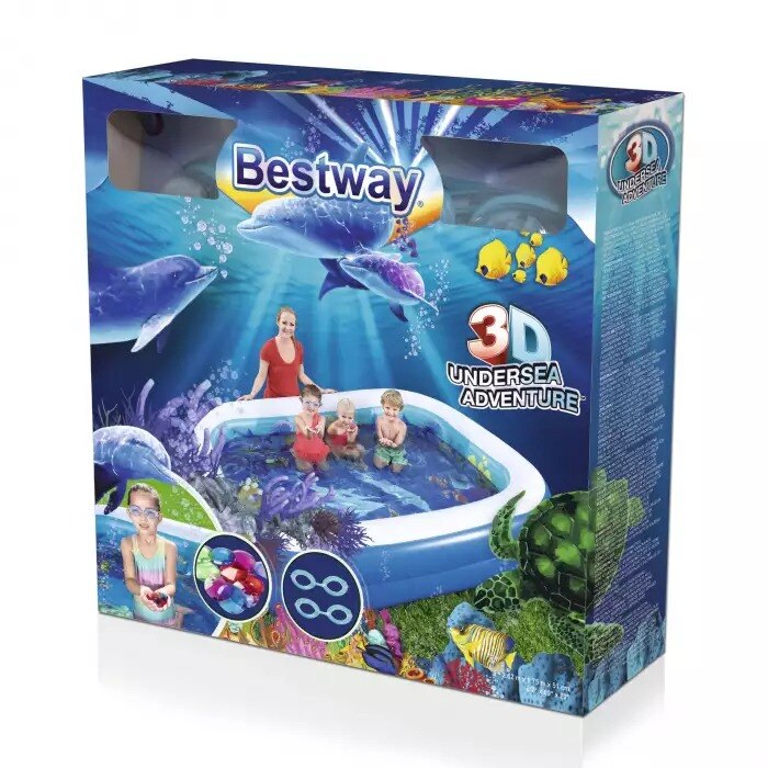 Piscina gonflabila Bestway, Undersea Adventure Pool, 2.62m x 1.75m x ...
