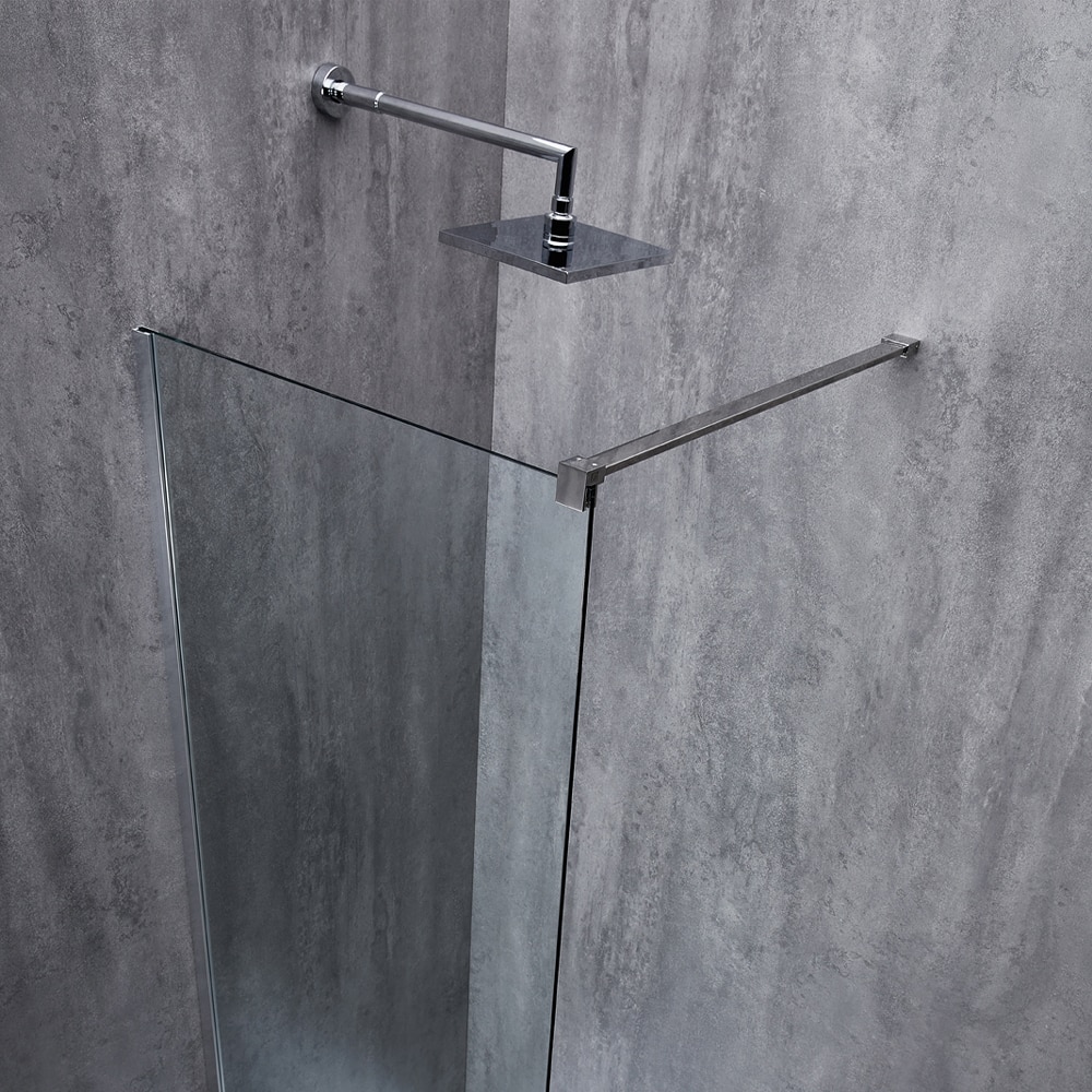 Paravan perete de dus fix, tip Walk-in, Manopera Relax, 80x190 sticla ...