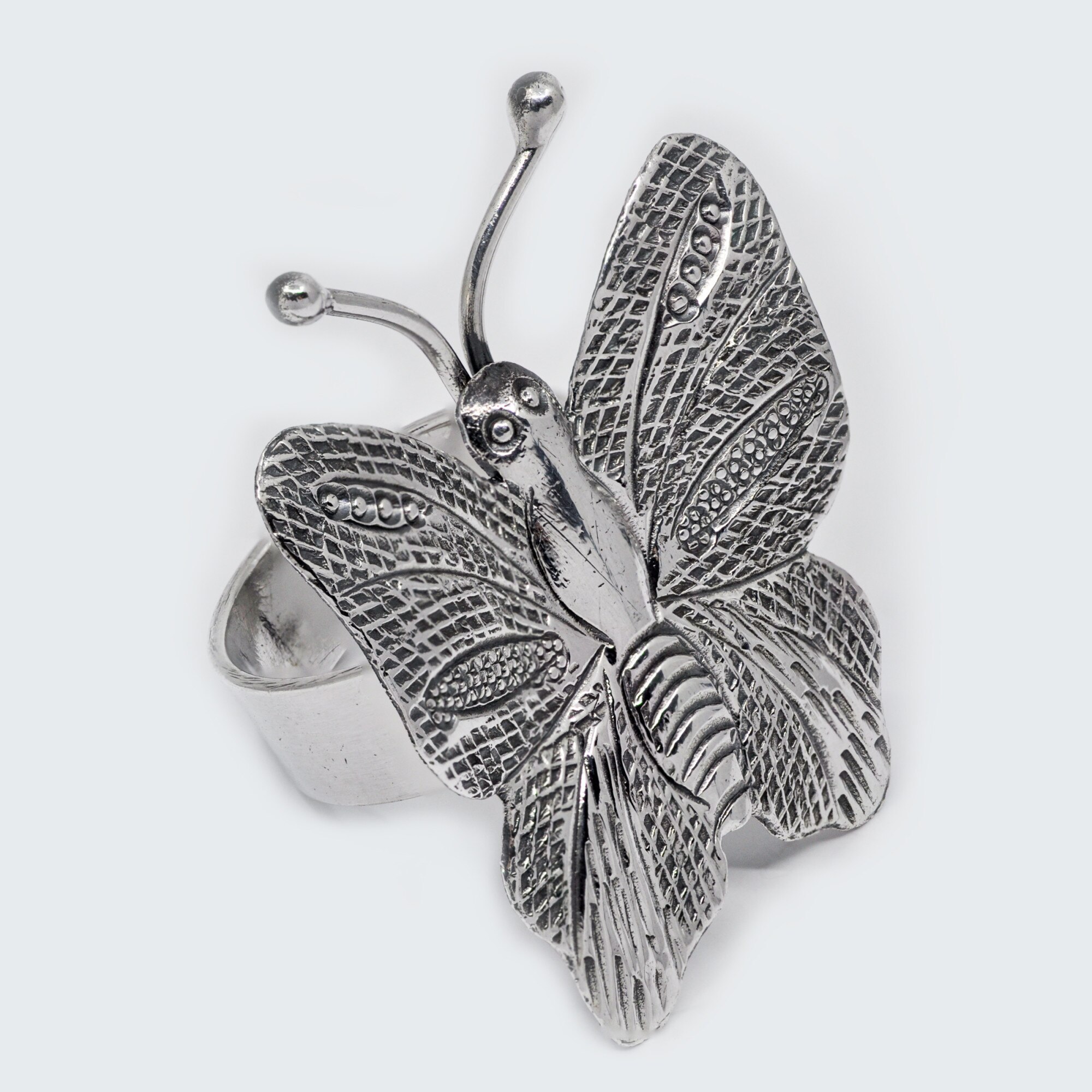 Inel Argint Statement, Reglabil, Fluture Chaisai, Argintiu - eMAG.ro