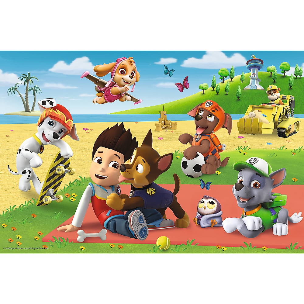 Puzzle Trefl Maxi, Paw Patrol, Disctractia la plaja, 24 piese - eMAG.ro