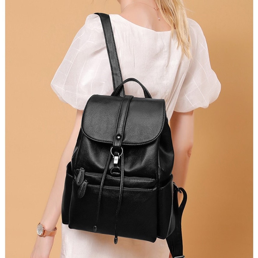 Rucsac de dama Nestandartno B808, Piele naturala, Negru - eMAG.ro