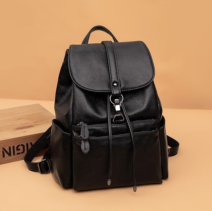 Rucsac de dama Nestandartno B808, Piele naturala, Negru - eMAG.ro