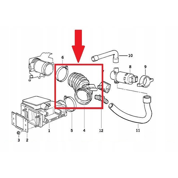 Turborury, Átfolyócső, Bmw 3 E36 318 i 13711739574 - eMAG.hu