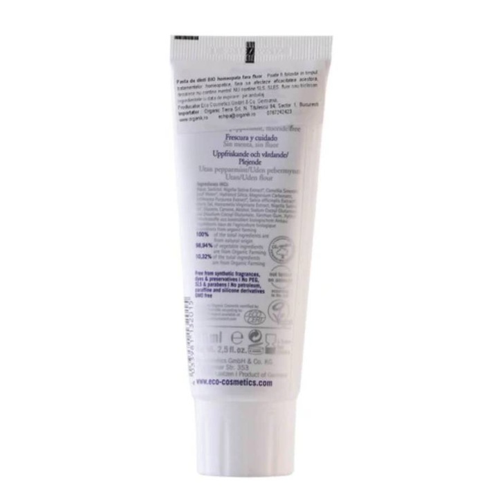 Pasta de dinti homeopata cu chimen negru, fara fluor, Ecocosmetics, bio ...