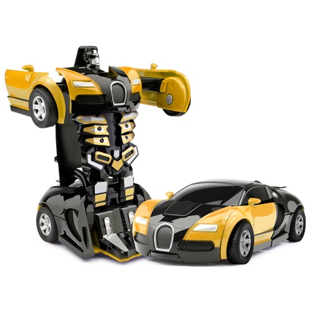 Masina transformatoare King Kong, Plastic, 6 ani+, Galben - eMAG.ro