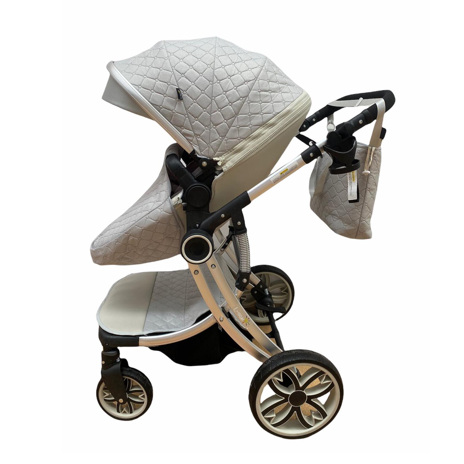 Carucior multifunctional, L-Sun, forma de ou, 2 in 1, gri - eMAG.ro