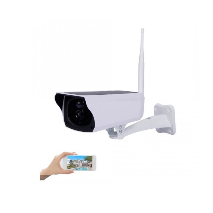 IP камера за наблюдение със соларно зареждане, HA-708T, 2 батерии, 16 GB карта, teleMAG - eMAG.bg