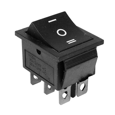 Comutator dublu, cu retinere, ON-OFF-ON, 15A, 250V, 34x31x25mm, 170651 ...