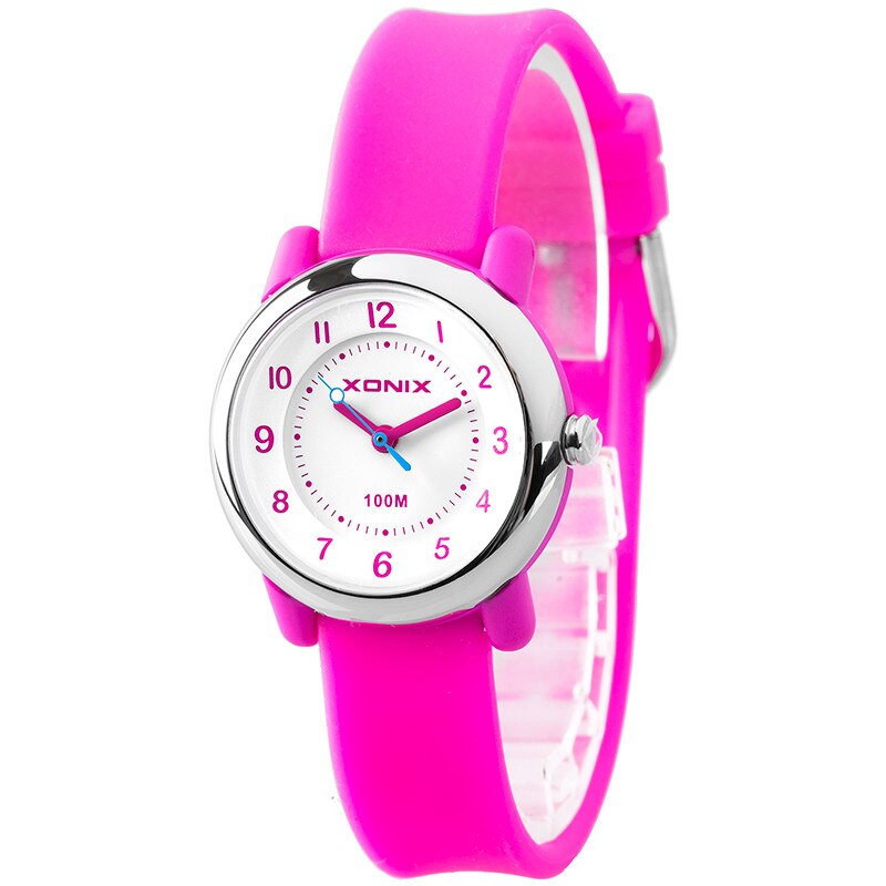 Ceas copii Xonix, Argint/Roz, analog, antialergic, WR 100 m - eMAG.ro