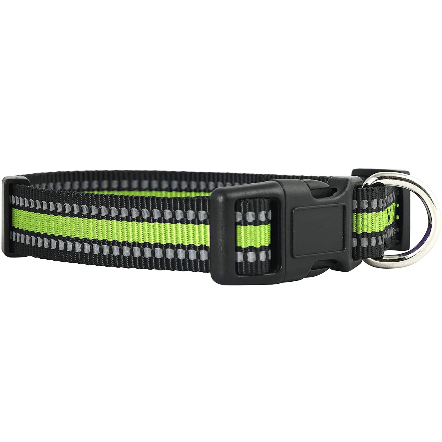 Zgarda caine, SDLOGAL, Nylon, 34-40 cm reglabil, Verde/Negru - eMAG.ro