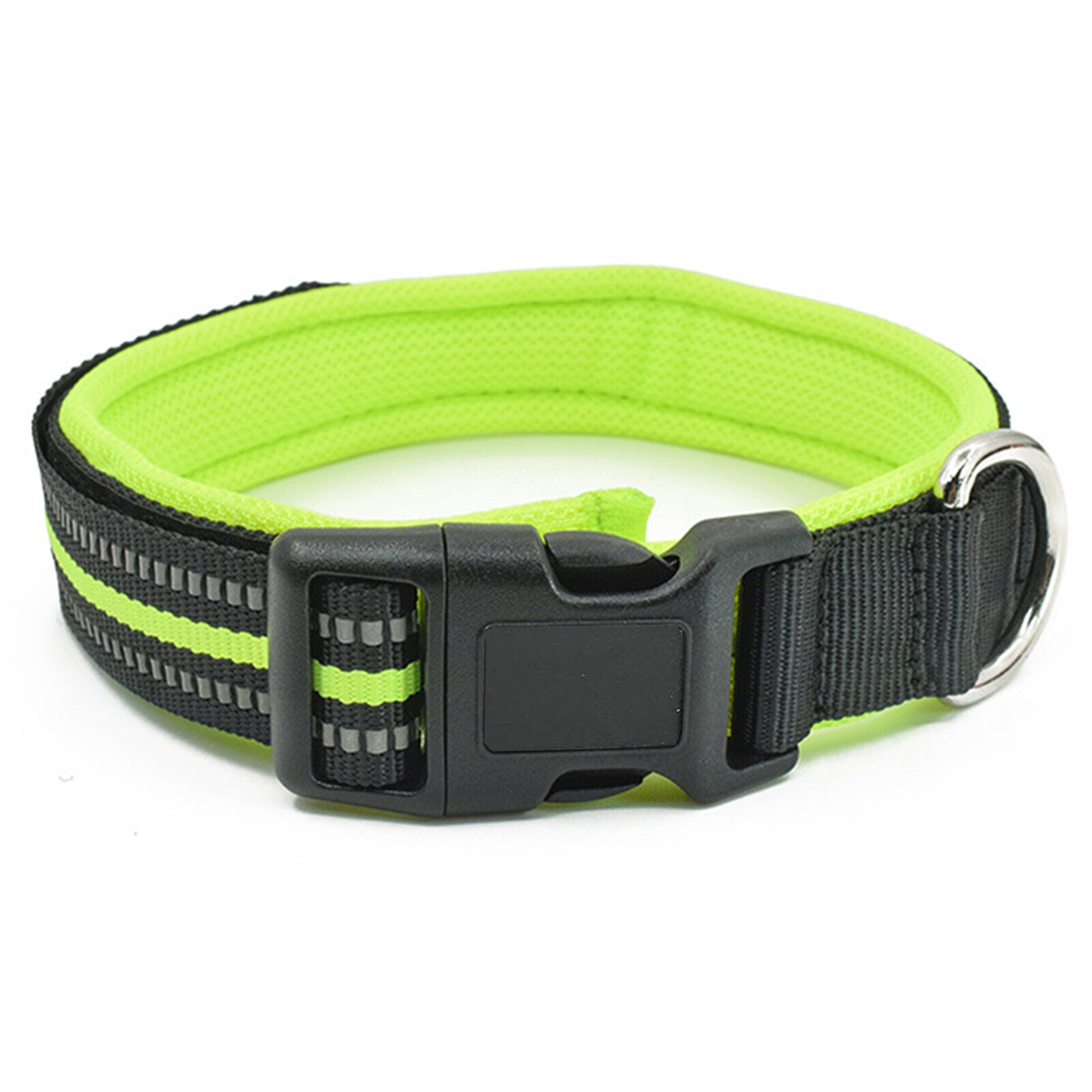 Zgarda caine, SDLOGAL, Nylon, 34-40 cm reglabil, Verde/Negru - eMAG.ro