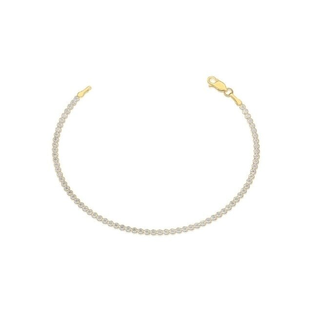 Bratara Tennis Din Aur Galben Pietre Alb - eMAG.ro