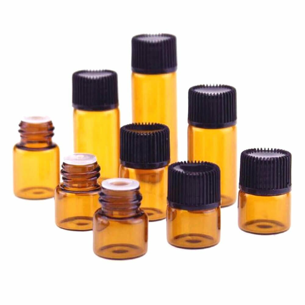 Set 10 Buc Sticluta cu picurator si capac negru, maro, Createur, 1.5x5 ...