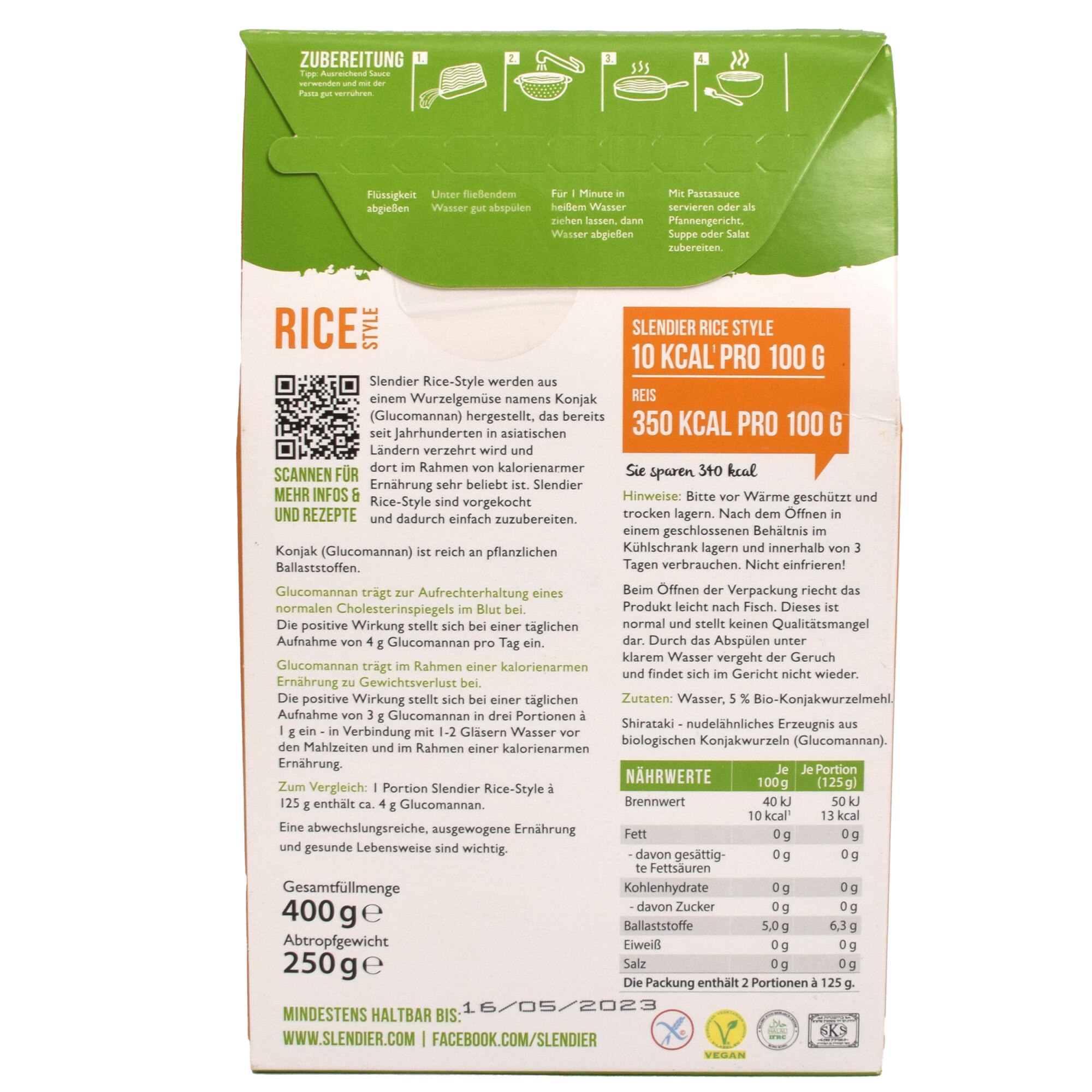 Orez SHIRITAKI Konjac, Slendier Rice, 400g, 00356 - eMAG.ro