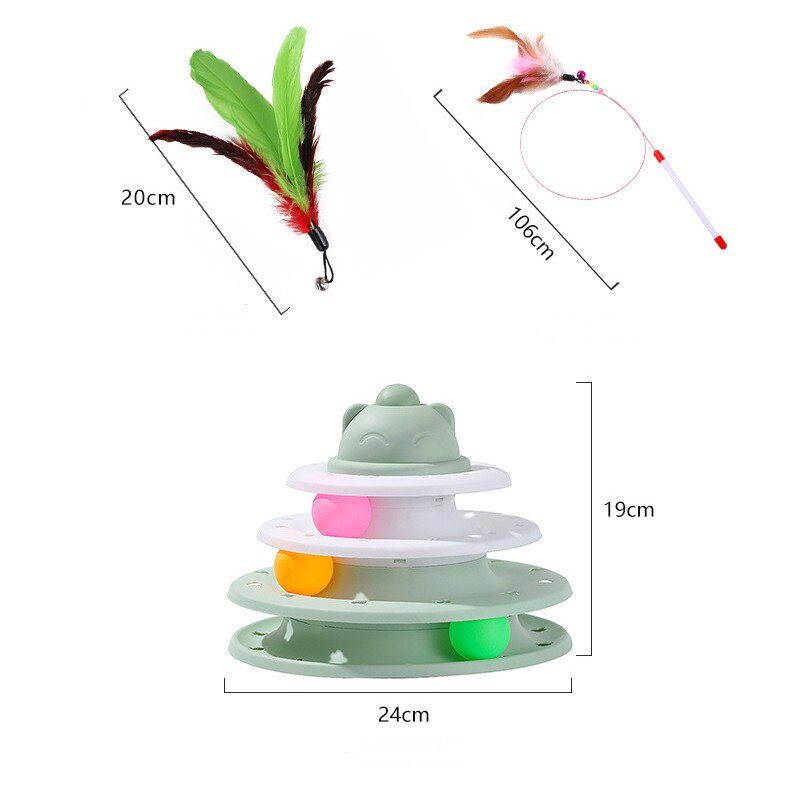 Set 13 jucarii interactive pentru pisici Mbooulc, Plastic, Multicolor ...