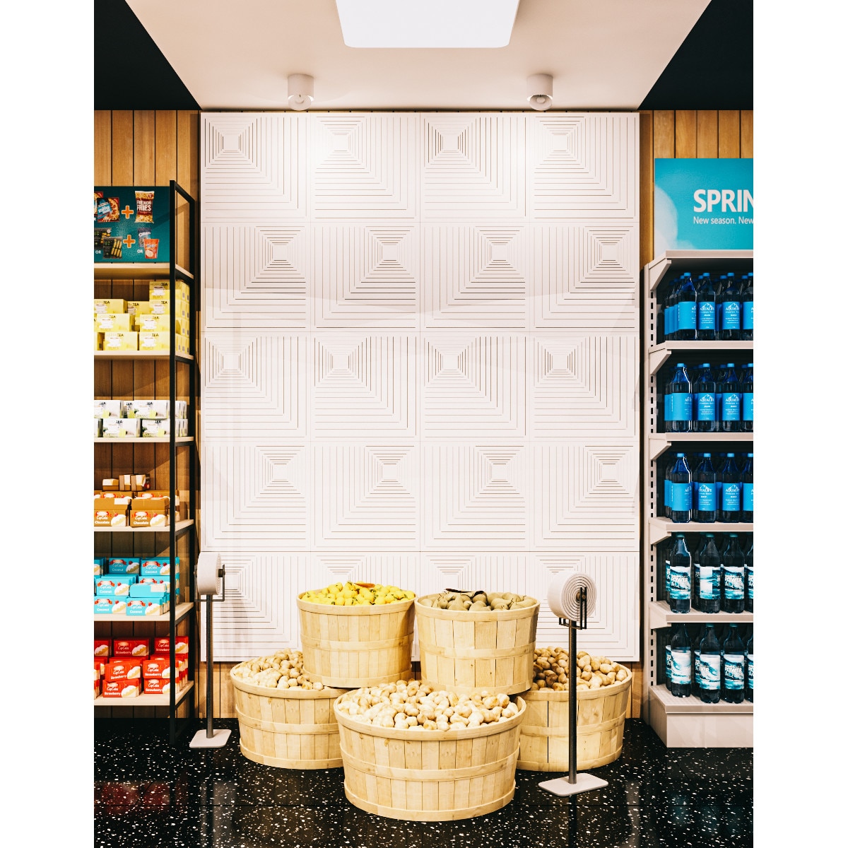 Panou acustic din lemn perforat Decibel Acer, 50x50x5.7 cm, Stejar ...