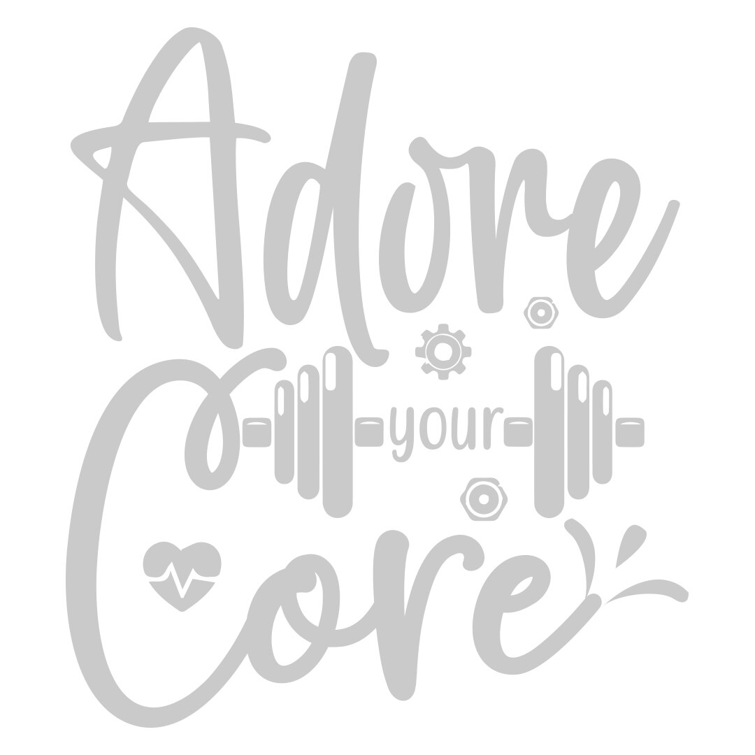 Sticker decorativ pentru perete, Adore your core, 30x40cm, alb - eMAG.ro