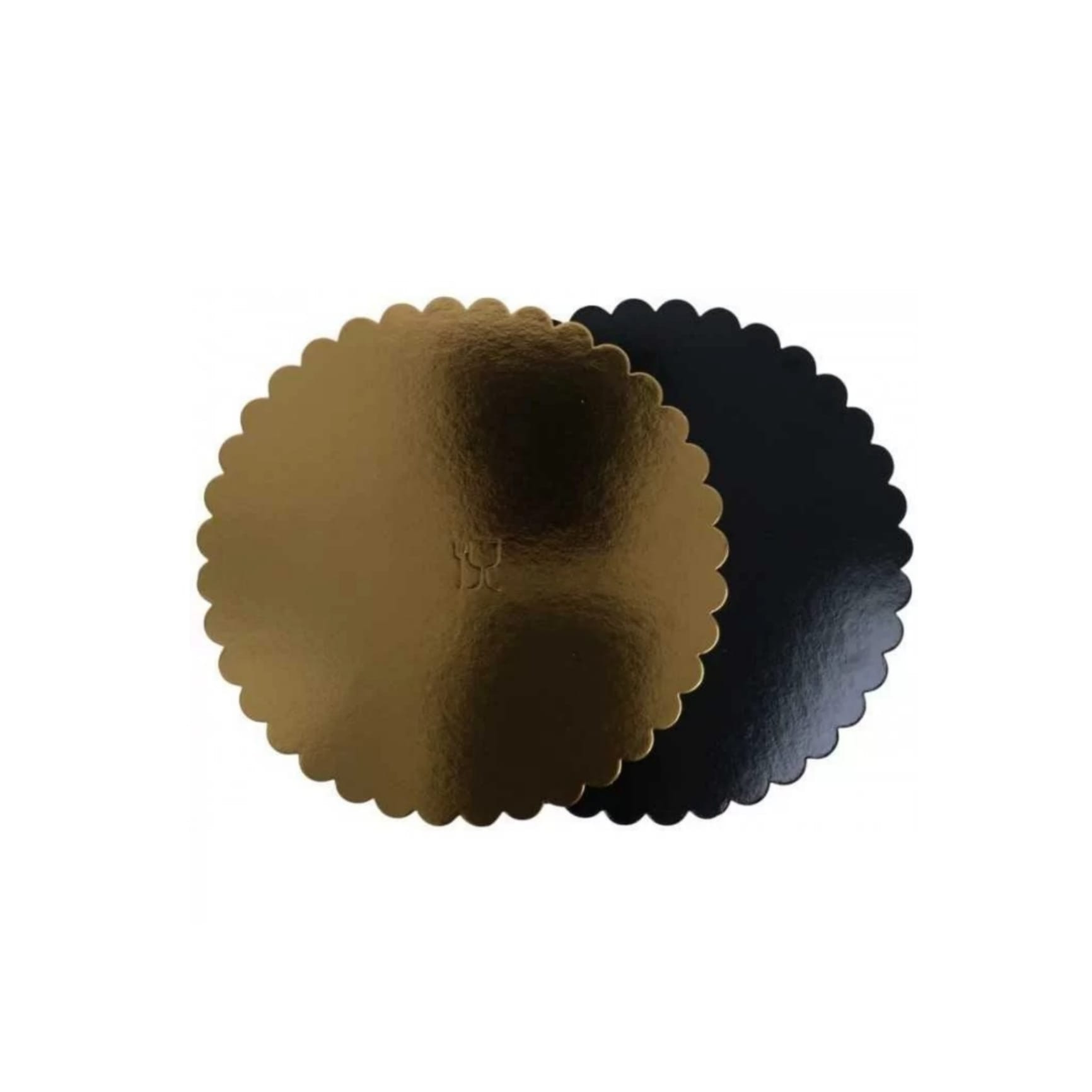 Set discuri tort auriu /negru model floare, 50 buc, dimensiune 28 cm ...