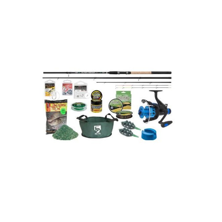 Set pescuit Kamasaki Super Method Feeder lanseta de 3.6 m din 3 bucati ...