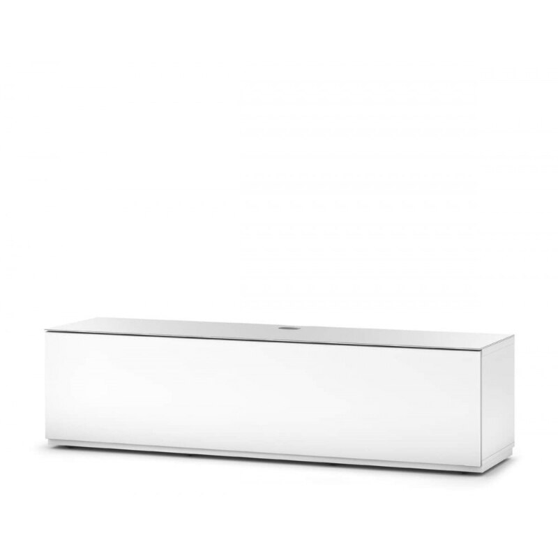 Comoda TV Sonorous ST160, MDF/Sticla, Alb - eMAG.ro