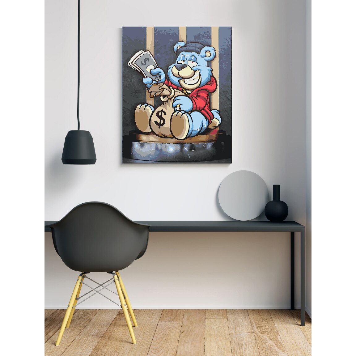 Cash Bear 2932 festmény számkészlettel, pamutvászon fa kereten, 80x100 ...