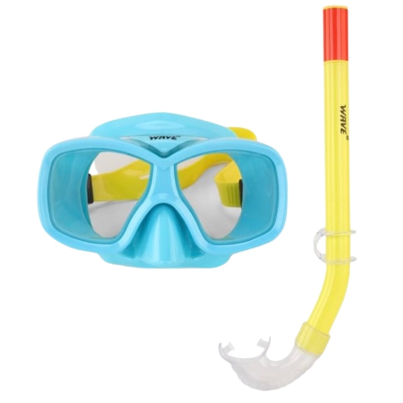 Set masca pentru inot cu tub pentru respirat, pentru copii cu varsta ...