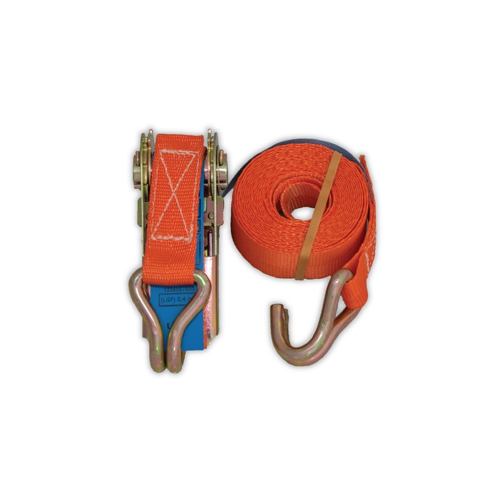 Chinga de ancorare completa, cu clichet si carlige, 400kg, 25mm x 7m ...