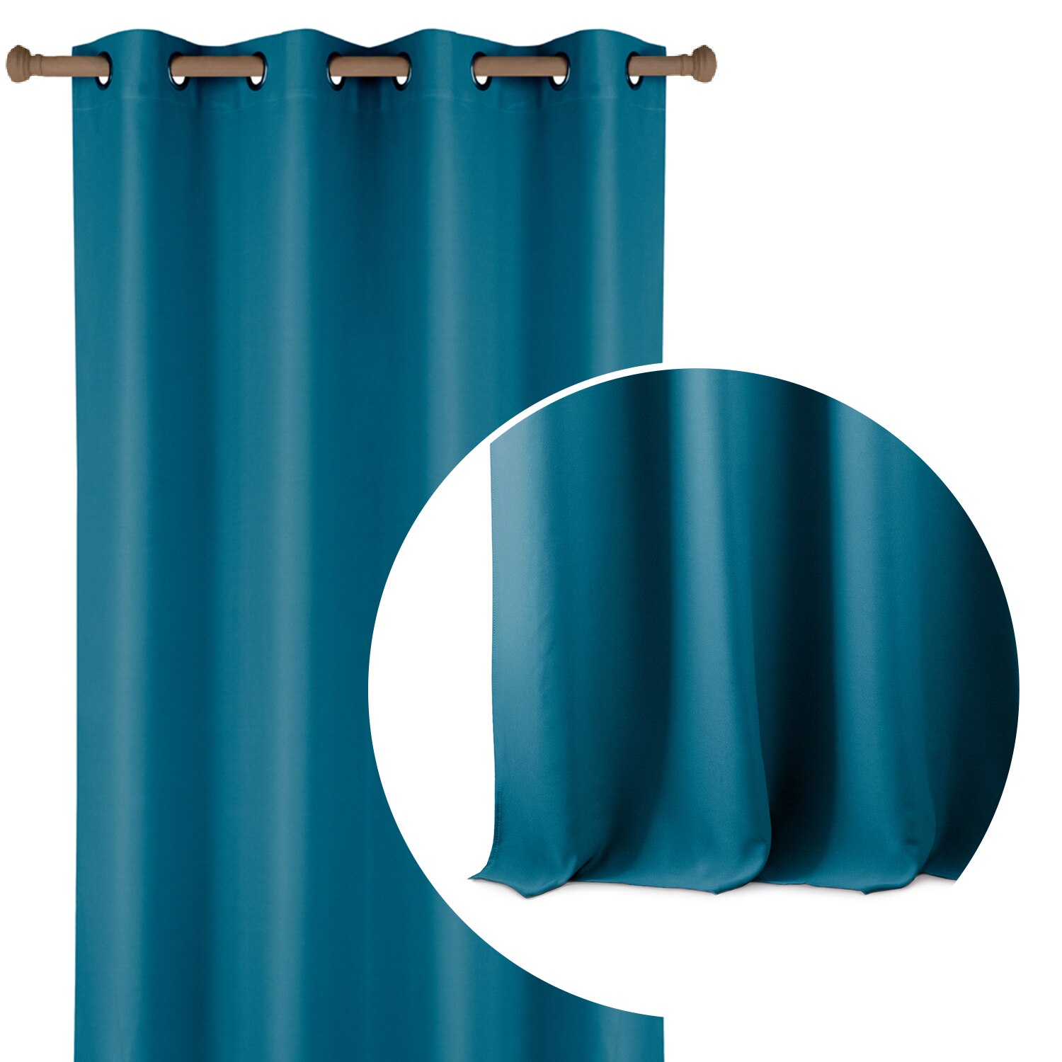 Perdele opace, 140x245 cm, Albastru - eMAG.ro