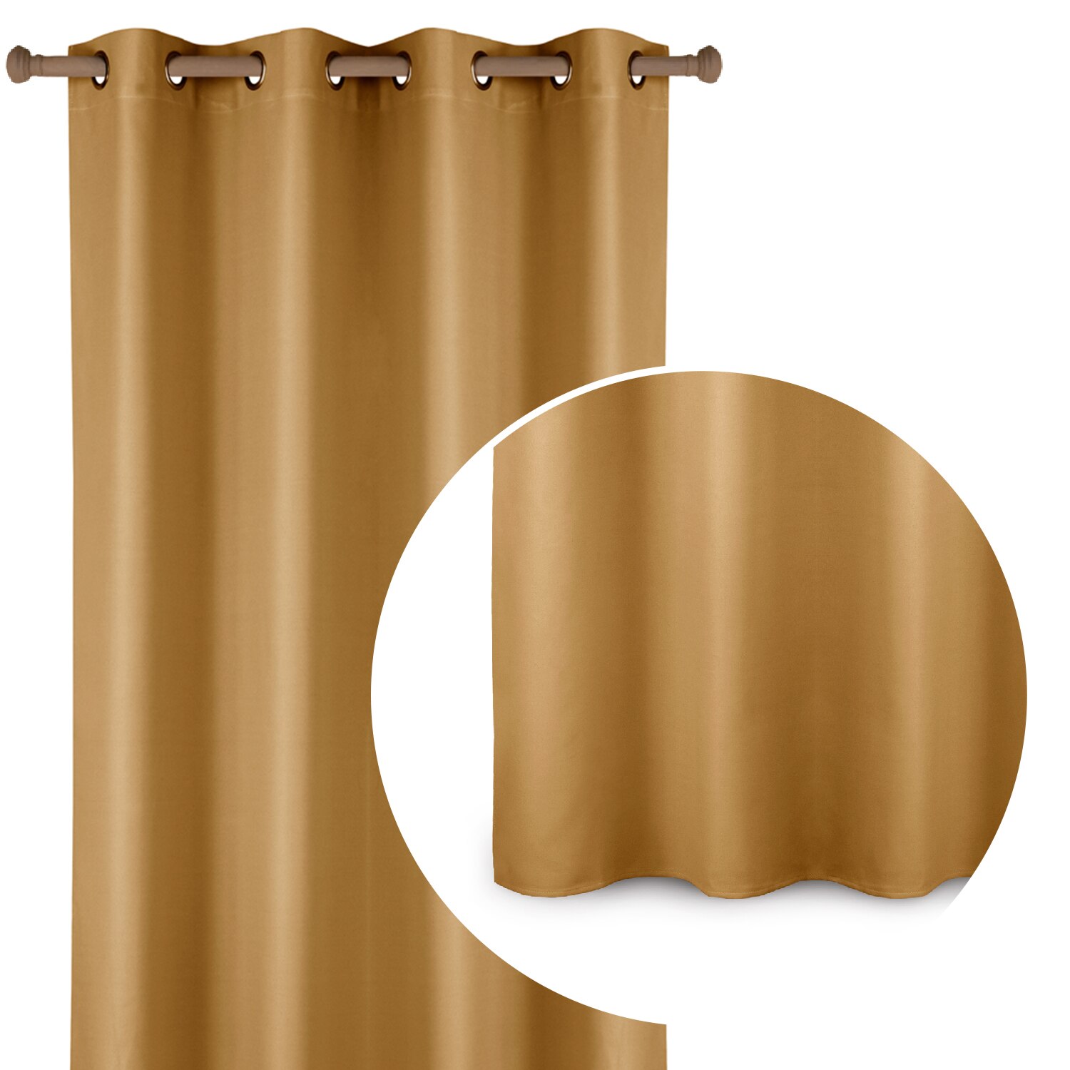 Perdele opace, 140x245 cm, Galben - eMAG.ro