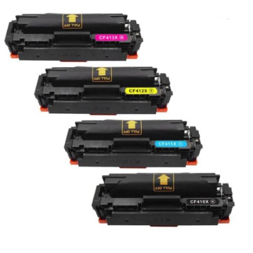 Set 4 cartuse toner compatibile HP 410X, Black, Cyan, Magenta, Yellow ...
