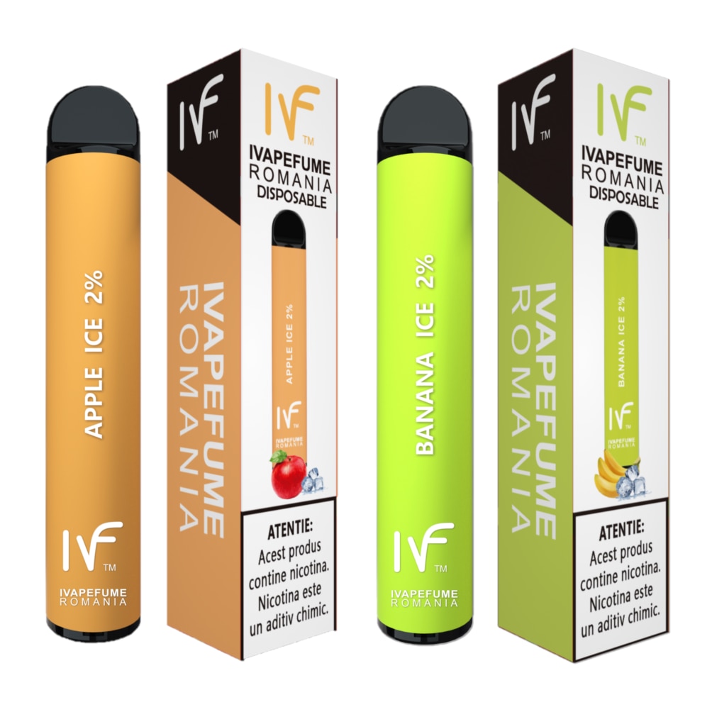Set 2 Tigari Electronice IVapeFume Apple Ice + Banana Ice, 2% Nicotina ...