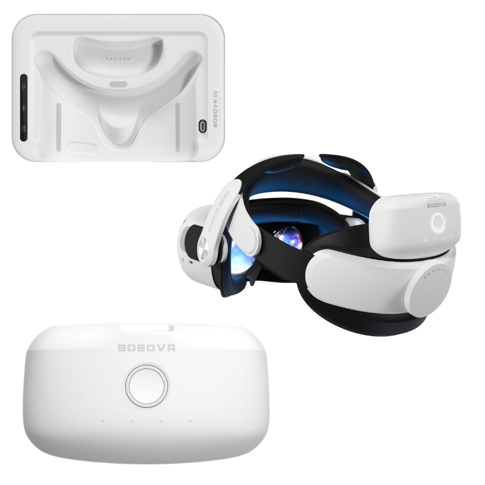 Комплект BOBOVR M2 Pro, 3 в 1, За Oculus Quest 2, Бял - eMAG.bg