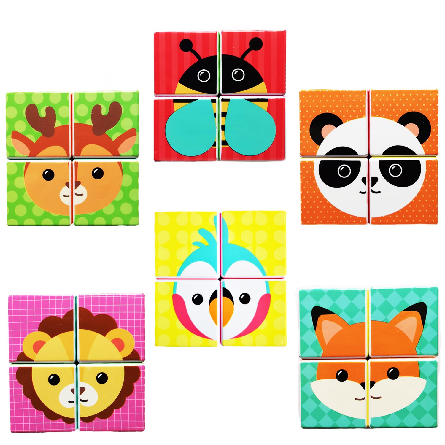 Joc educativ Puzzle Cuburi magnetice cu imagini educative, BBC, Invata ...