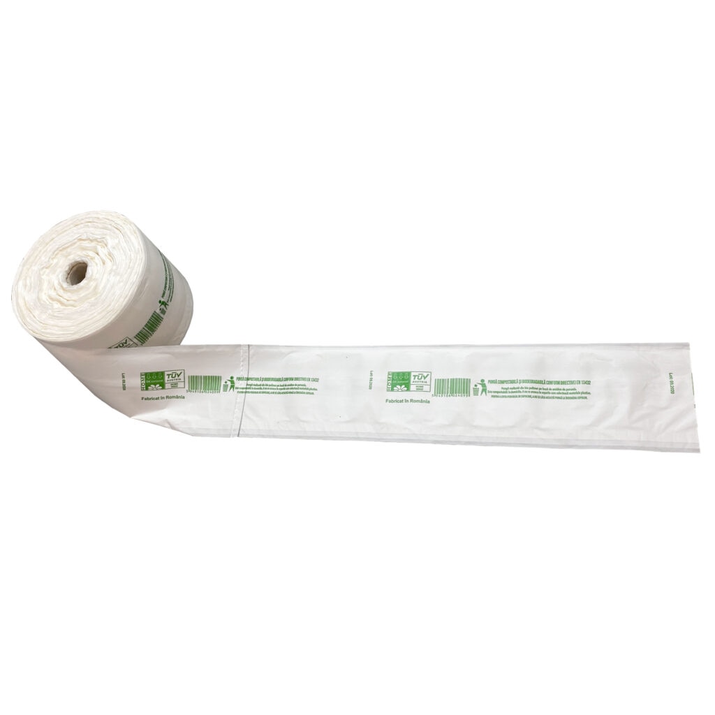 Rola pungi Biodegradabile 36x41cm 400buc/rola pentru legume fructe ...