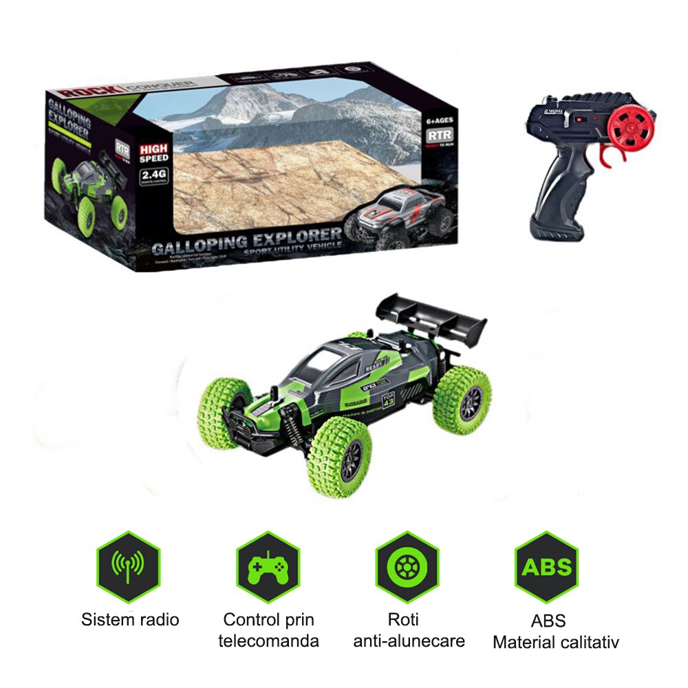 Masina cu telecomanda 2.4GHz, Speedy, RTR, 12 Km/h, amortizoare, roti ...