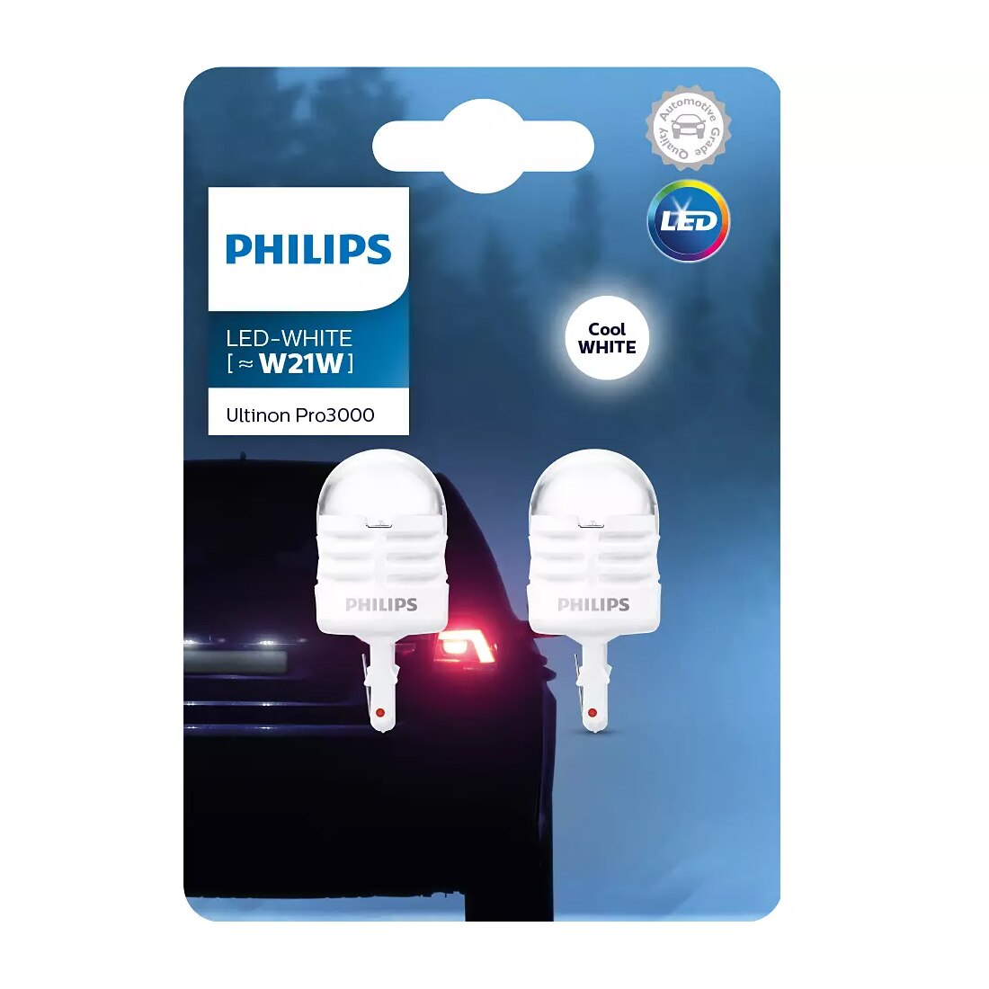 2 db Philips W21W Ultinon Pro3000 SI autólámpa készlet, fehér színű ...