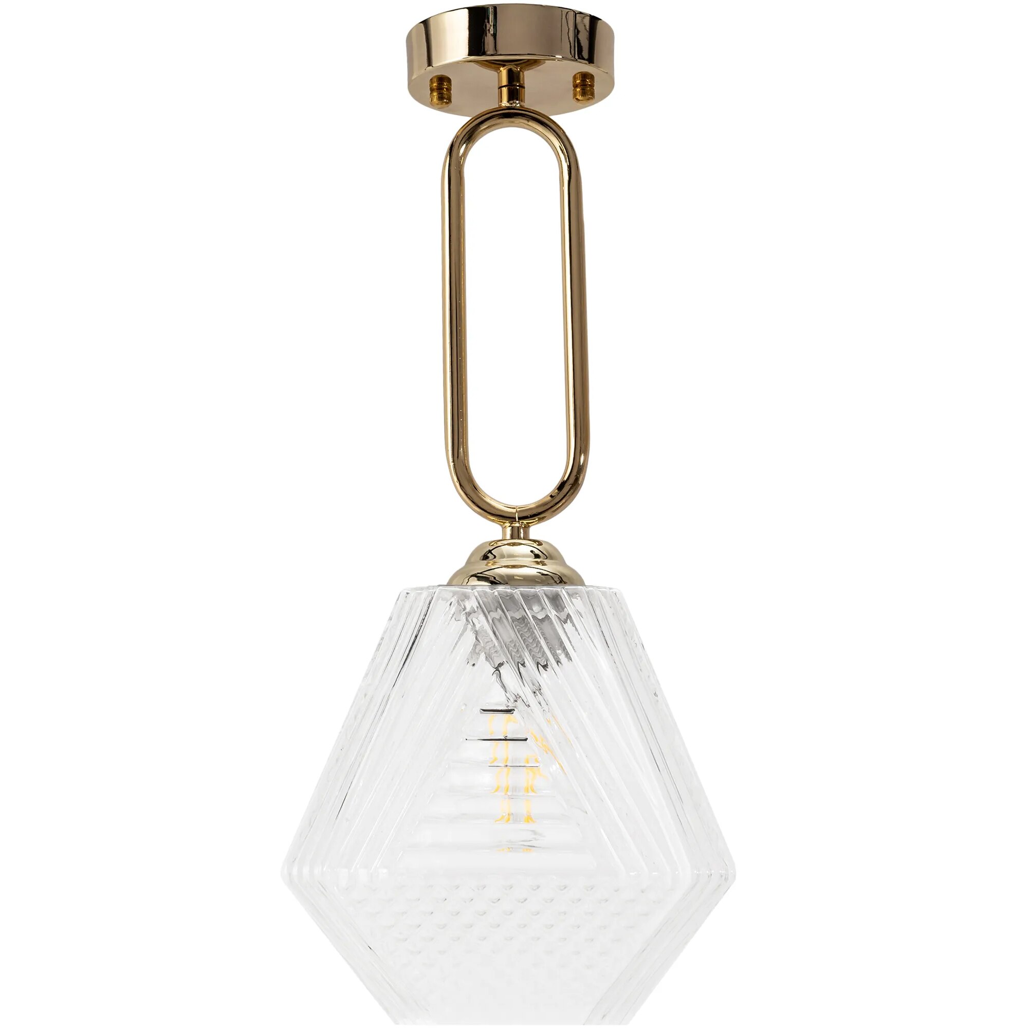 Lampa Tavan E27 60W Metal Sticla 200x200 mm - eMAG.ro