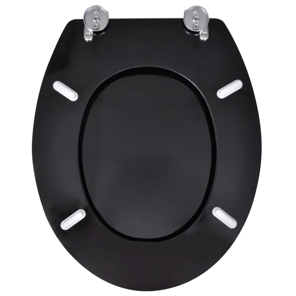 Capac WC, Toaleta, negru, MDF, model simplu,45 x 36 x 5 cm, Modern ...