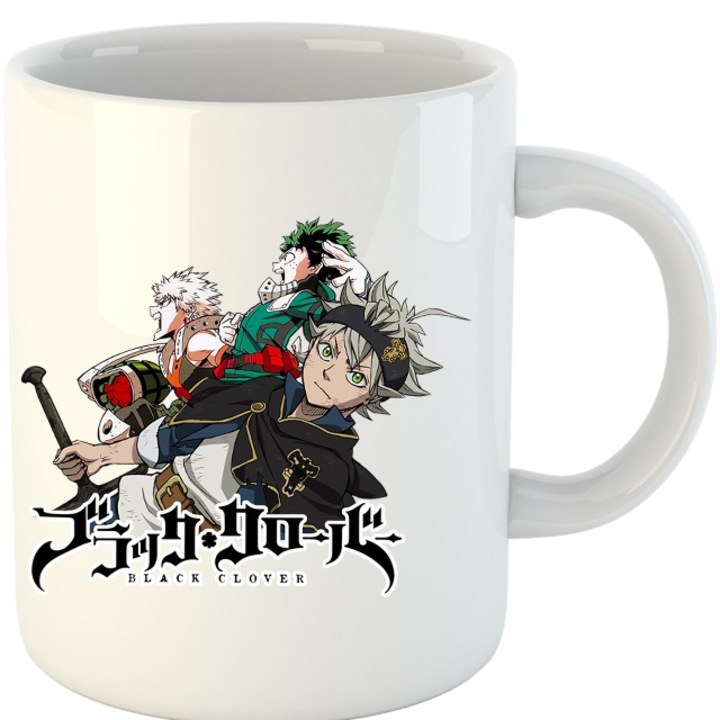 Чаша Black Clover Asta Wizard Hard Work My Hero Academia Deku, Бял, 330 ...