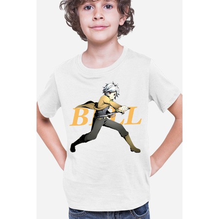 Тениска Детска DanMachi Cranel Bell Sword Weapon Isekai, Бял, Размер ...