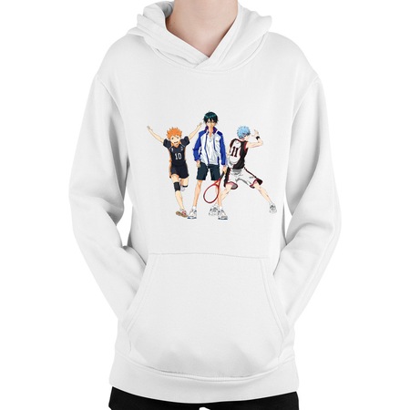 Hanorac copii Prince of Tennis Ryouma Lego Kuroko Haikyuu, alb, marime ...