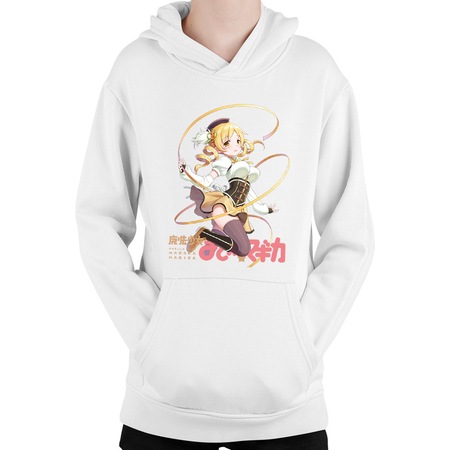 Детски суичър Madoka Magica Tomoe Mami Gun Magical Girl, Бял, Размер ...
