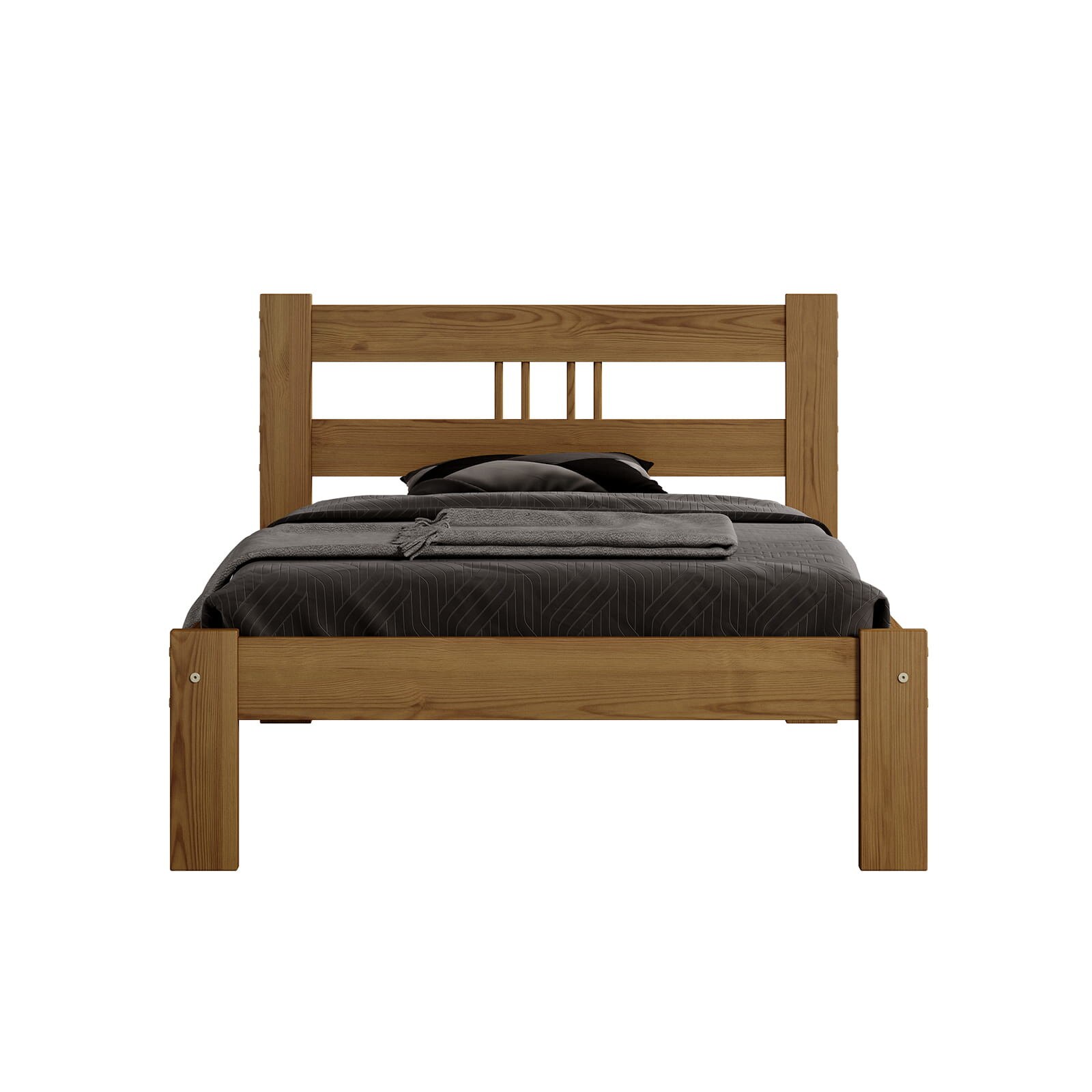 Pat din lemn Nikola 90x200 stejar - eMAG.ro