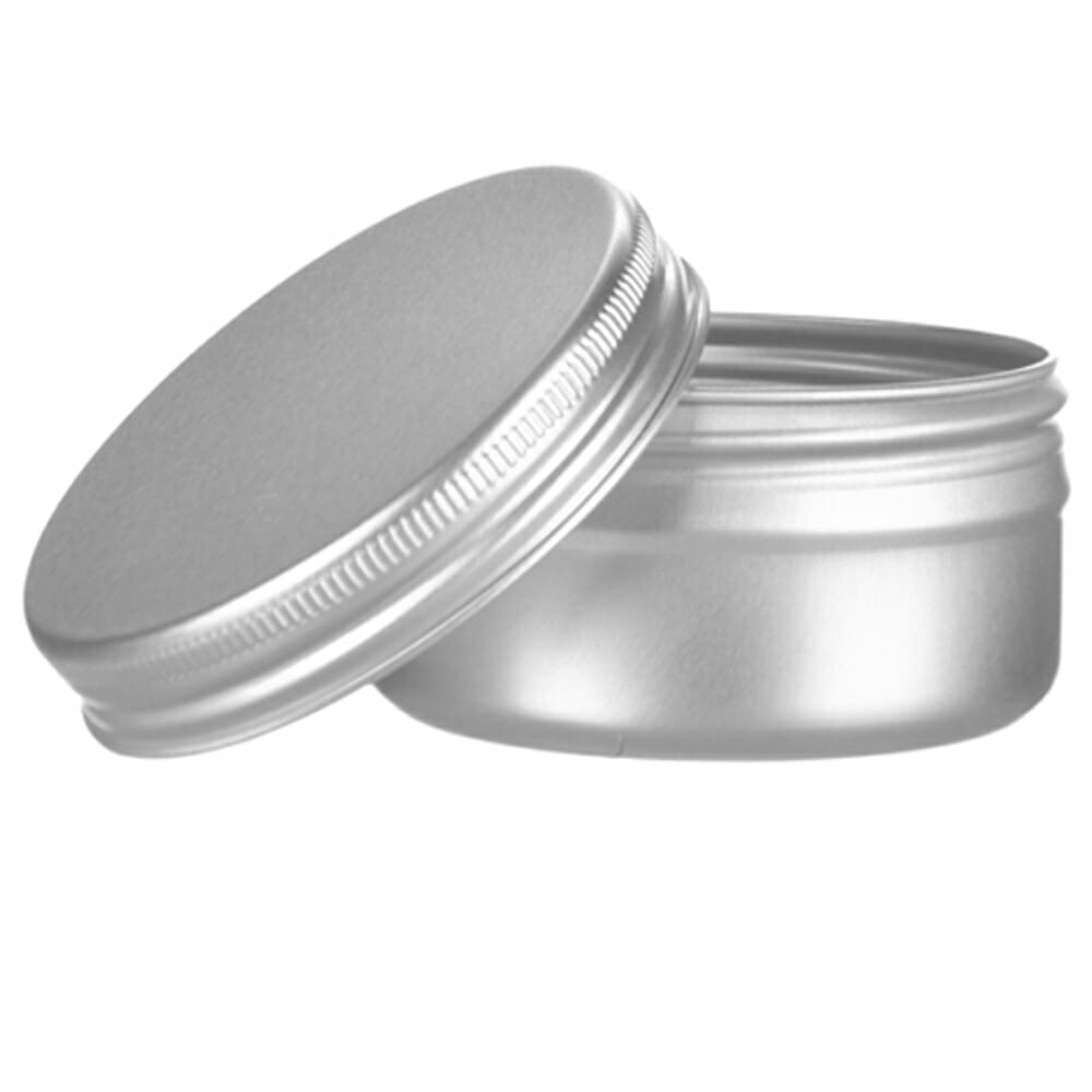 Recipient rotund cu capac, aluminiu, gri, Createur, 50ml - eMAG.ro