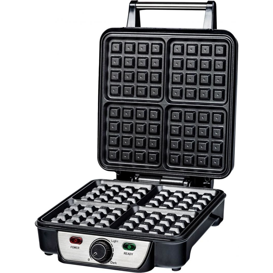 Aparat de preparat vafe Ravanson GR-7030, 1100 W, 4 dreptunghiuri ...
