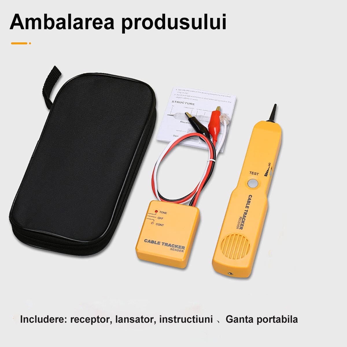 Tester circuit multifunctional, Sundiguer, Detector cablu, RJ11, Galben ...