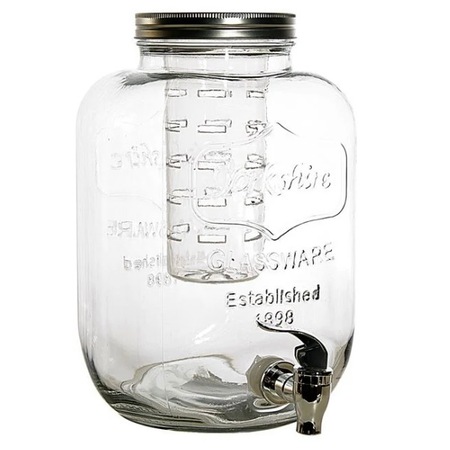 Recipient pentru limonada din sticla, cu spatiu pentru gheata, cu ...