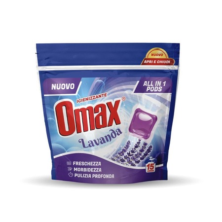 Set 15 capsule detergent lichid, aroma de lavanda, Omax - eMAG.ro