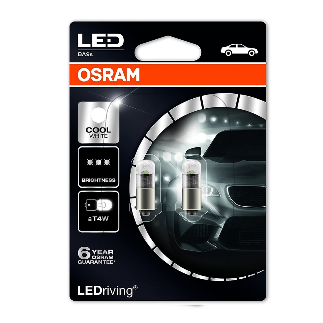 Set 2 becuri LED auto exterior T4W Osram LED Premium Retrofits, 6000K ...